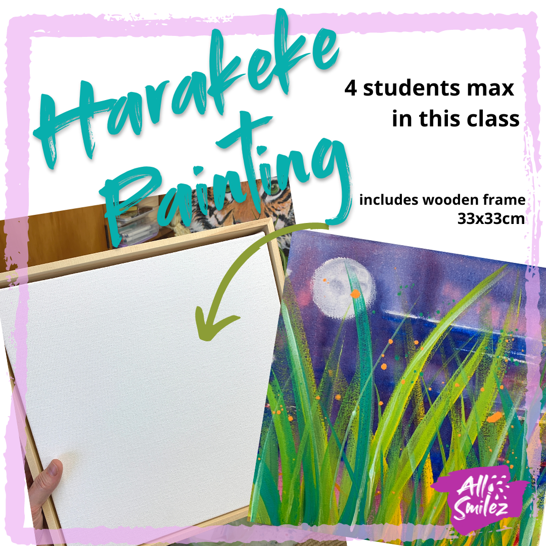 School Holiday Painting Workshop - Harakeke with Blended Sky
